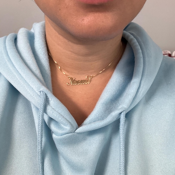 Carrie Font Name Necklace, Personalized Carrie Style Nameplate ...