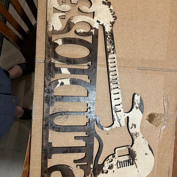 Guitar Name Sign, Nursery Decor, Personalized Wood Sign, Music Gift ...