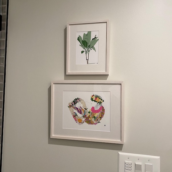 Maple Picture Frame / Custom Size Available / 1/2" Thin Edge Handmade ...