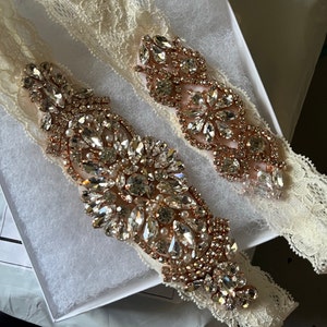 2 GARTERS Wedding Garter and Toss Garter Set-crystal - Etsy