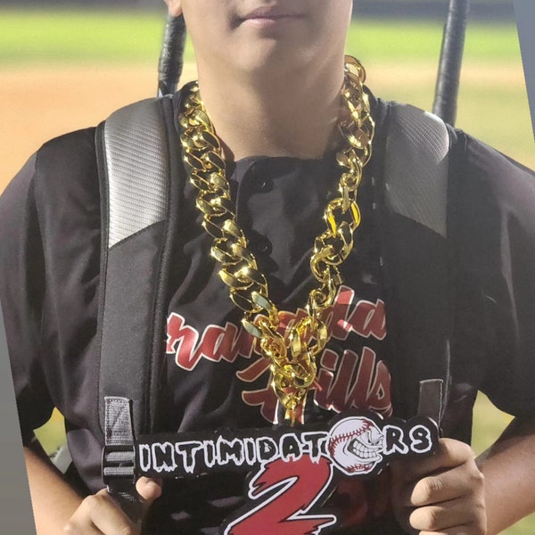 Custom Fan Chain Giant Logo Necklace Sports Homerun Turnover Jumbo ...