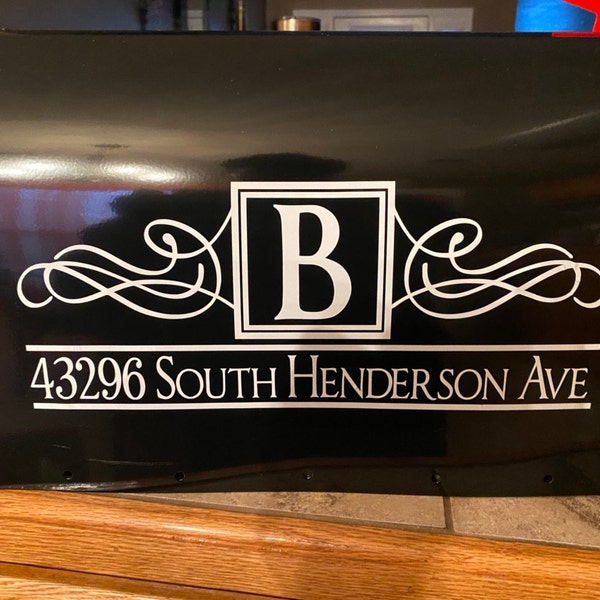 Mailbox Decal #7 - Custom Personalized Vinyl Mailbox Decal - SET OF 2 ...
