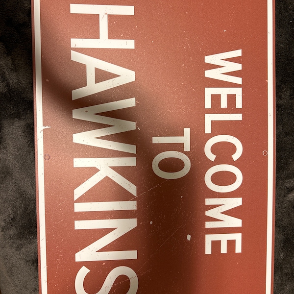 Hawkins Plastic Sign Stranger Things 00046 - Etsy
