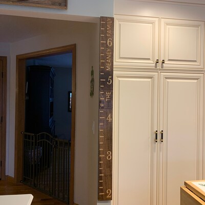 Family Name Growth Chart Ruler Engraved Family Name Ruler Wall Ruler ...