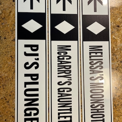Diamond Ski Run Sign, Personalized Ski Arrow Mountain Lodge Sign ...