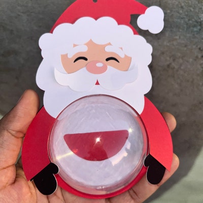 Cut File Santa Claus Candy Holder/ Dome Size 8cm/ Open and Close System ...