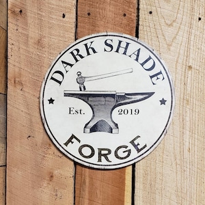 Personalized Blacksmith Sign, Man Cave Shop Workshop Wall Decor ...
