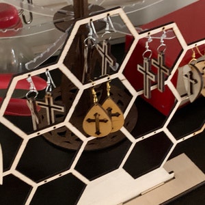 14 Cross Earrings SVG Cut Files Commercial Use Instant Download Stacked ...