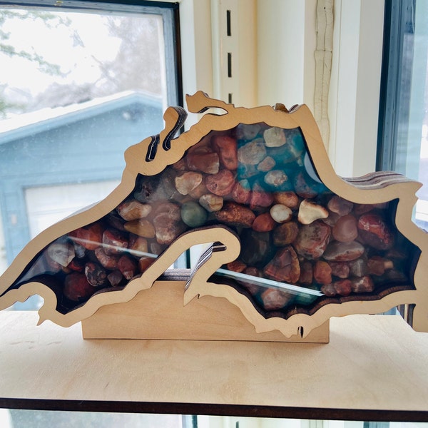Lake Superior Shadow Box for Agates | Beach Glass the Original - Etsy