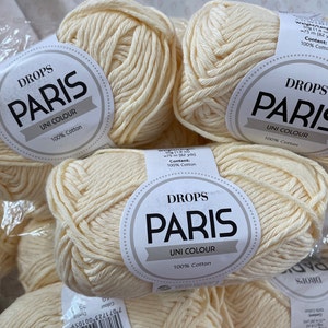 Cotton Yarn DROPS Paris Art Yarn Macrame Cord Natural Yarn - Etsy