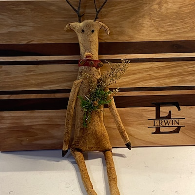 Santa's Reindeer Epattern-not Doll, Crows Roost Prims 381 Primitive ...