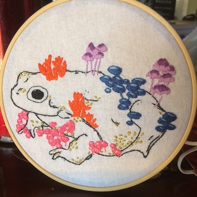 Seashell Hand Embroidery Pattern and Tutorial / Guide Digital Download ...