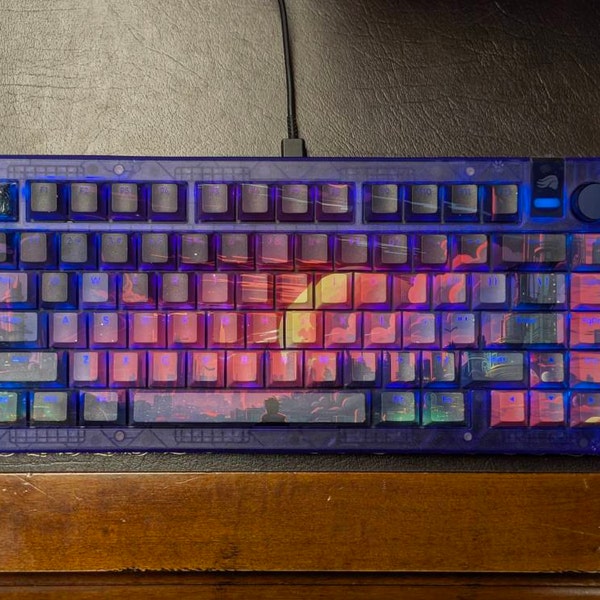 Backlit Wooden Theme Keycap Set, Side Print Keycap Set for Mechanical ...