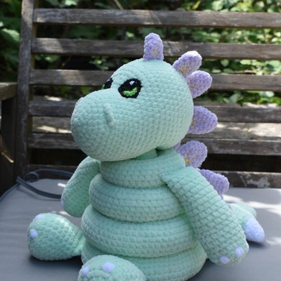 Dino Stacking Toy Crochet Pattern PDF, Amigurumi Triceratops Nursery ...
