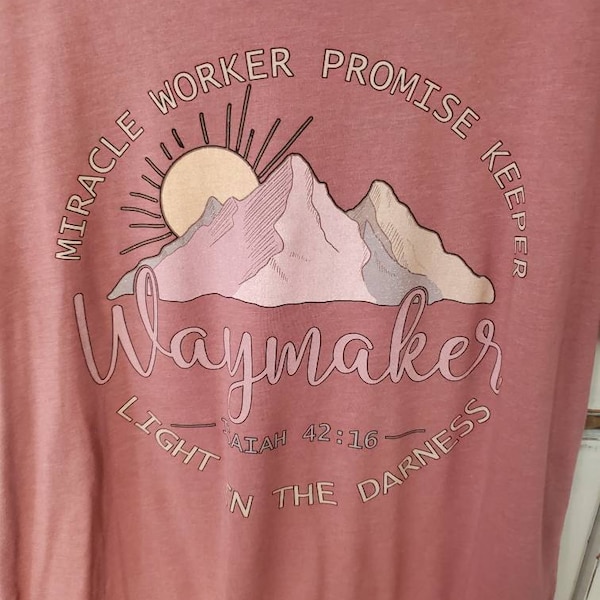 Waymaker Miracle Worker Promise Keeper Shirt, Christian Gifts for Women ...