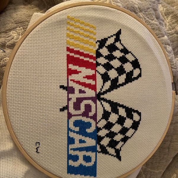 Nascar Cross Stitch Pattern PDF Instant Download - Etsy