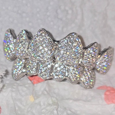 Round &baguette Cut Iced Out Ring, 3 CT VVS Moissanite Hip Hop Ring ...