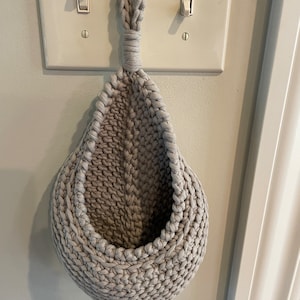 Crochet PATTERN, Teardrop Basket, Hanging Basket, Storage Basket ...