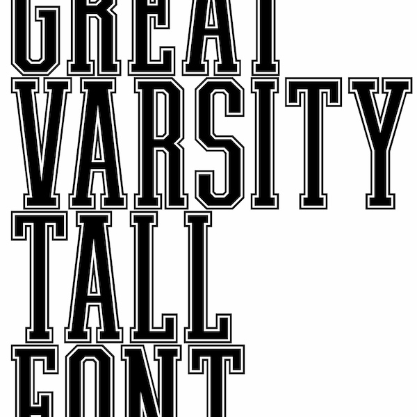Varsity Fonts Condensed TTF SVG College Fonts for Cricut Block Font ...