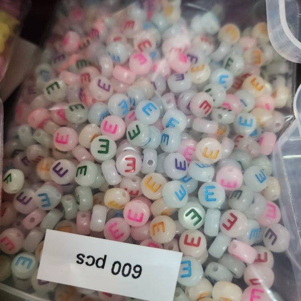 Letter N Alphabet Beads, Rose Gold Letter N Beads, Individual Letter N ...