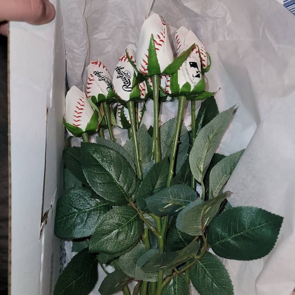 Real Baseball Rose, Senior Night Gift, Sports Prom Decor - Etsy