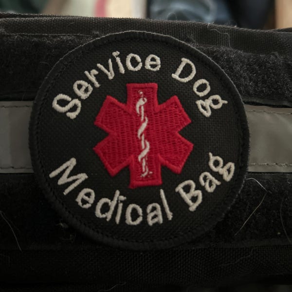 Embroidered 2x6 Patch for Working Dogs With don't Touch Sign and ignore ...