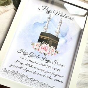 Umrah Mubarak Personalized Custom Floral Islamic Printable Greeting ...
