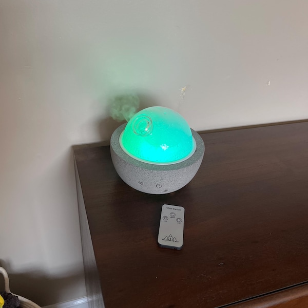 Black Ash Luna | Glass Dome & Speckled Concrete Diffuser | Essential ...