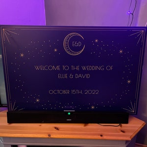 Art Deco Celestial Wedding Welcome Sign Template, Moon and Stars, PDF ...