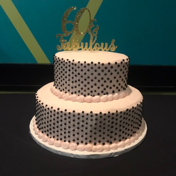60 and Fabulous Cake Topper 60th Birthday Topper 60th Birthday ...