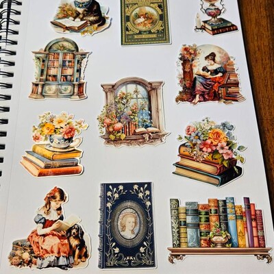 In the Victorian Library Sticker Pack. Vintage Stickers, Book Lovers ...