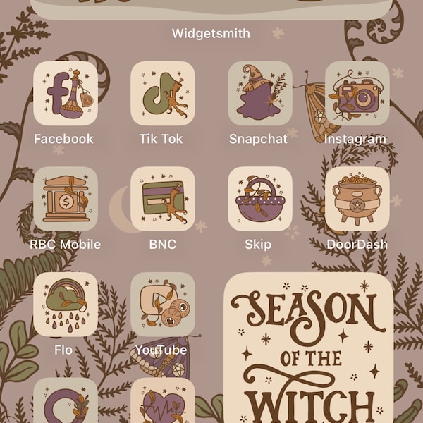 Witch Ios 14 Icons Witchcraft App Icons Pack Witchy Instagram Highlight ...