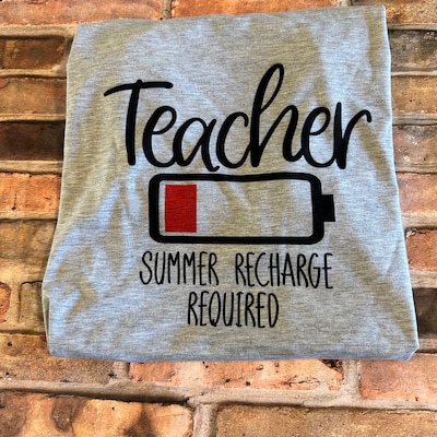 Teacher Summer Recharge Required SVG, Teacher SVG, Teacher Shirt Svg ...