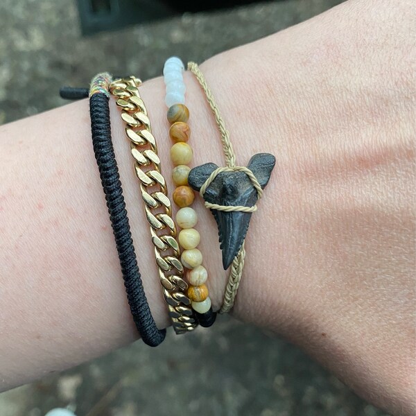 Shark Tooth Bracelet,fossil Shark Tooth Bracelet,fossil Shark Teeth ...
