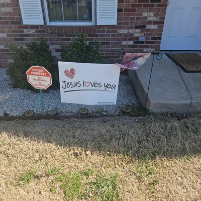 Jesus Christ Our Lord and Savior Yard Sign - Etsy