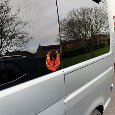 Decal Sticker Phoenix Rising From the Fire Flamed Fantasy Easy Rider ...