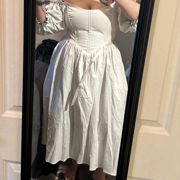 Pink Corset Dress, Pink Peasant Dress, Cottage Core Dress - Etsy