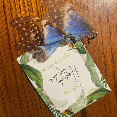 Ocean Blue Butterfly Pendant Necklace Handmade in Boho Chic Style ...