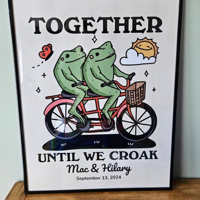 Retro Frog Poster Print, Positive Quote, Vintage Frog Mushroom ...