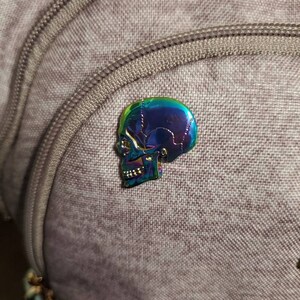 Rainbow Annodized 3D Skull Pin - Etsy