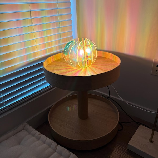Nebula Sphere | Iridescent Acrylic Sphere Lamp, Minimal Holographic ...
