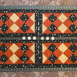 Quilted Table Runner Pattern Random Windows Table Runner - Etsy