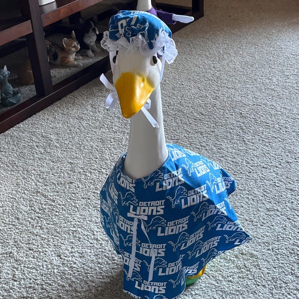 Nfl/detroit Lions Goose Dress/football Goose Clothes/concrete Goose ...