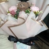 Personalised Graduation Teddy Flower Bouquet, Forever Keepsake, Artificial Flowers ...