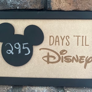 Days til Disney Countdown Sign - Etsy