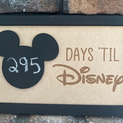 Days til Disney Countdown Sign - Etsy