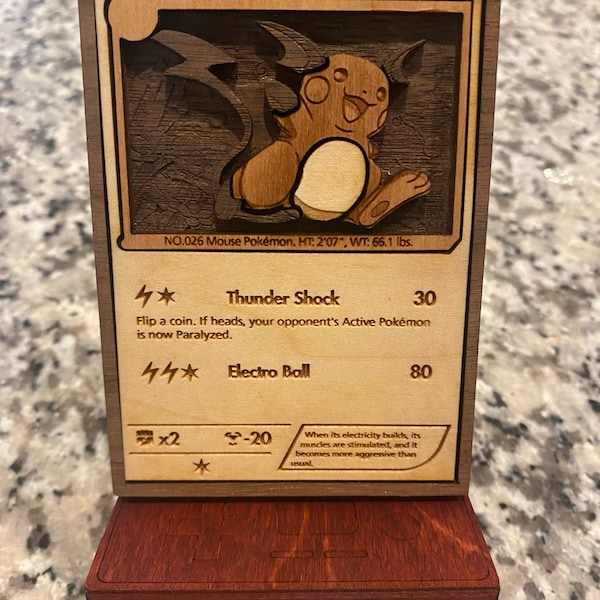 Custom Wooden Pokemon Cards - Etsy
