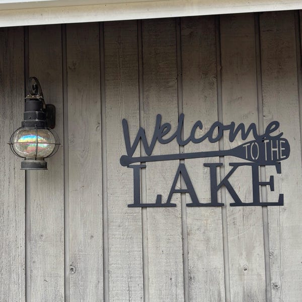 Welcome to the Lake Sign | Lake House Decor | Lakehouse Wall Art ...