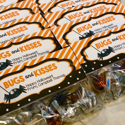 50% OFF SALE Bugs and Kisses Halloween Baggie Toppers Favor Tags ...