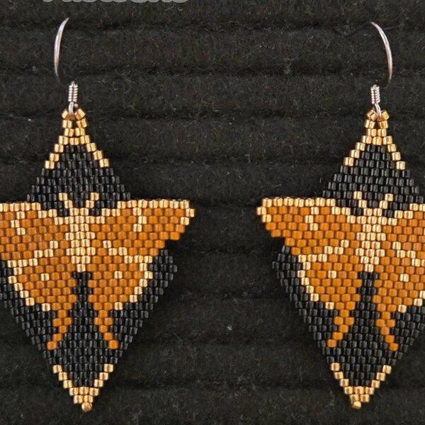 Bead Template Graph Paper Brick Stitch Earrings With Fringe Pattern ...